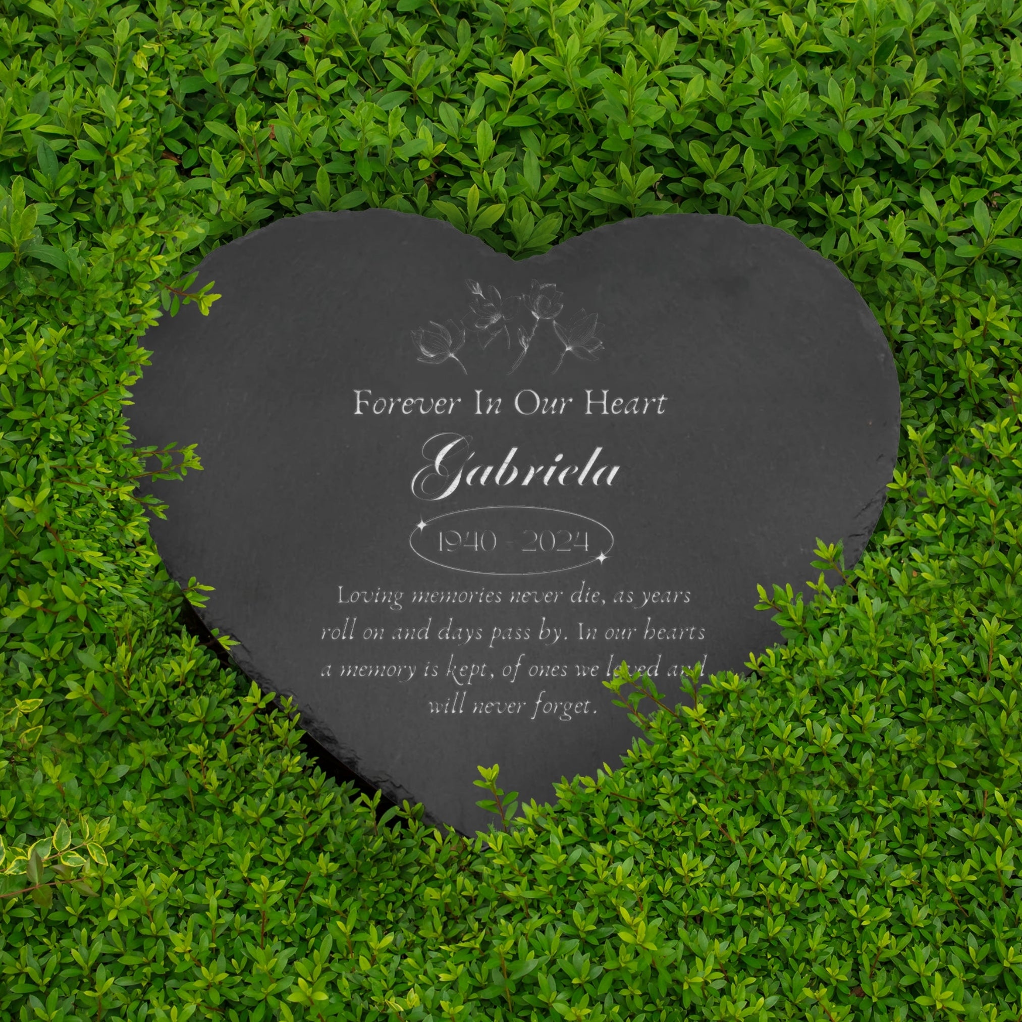 Memorial Heart Stepping Stone Amazon.com: Landical Memorial Stone