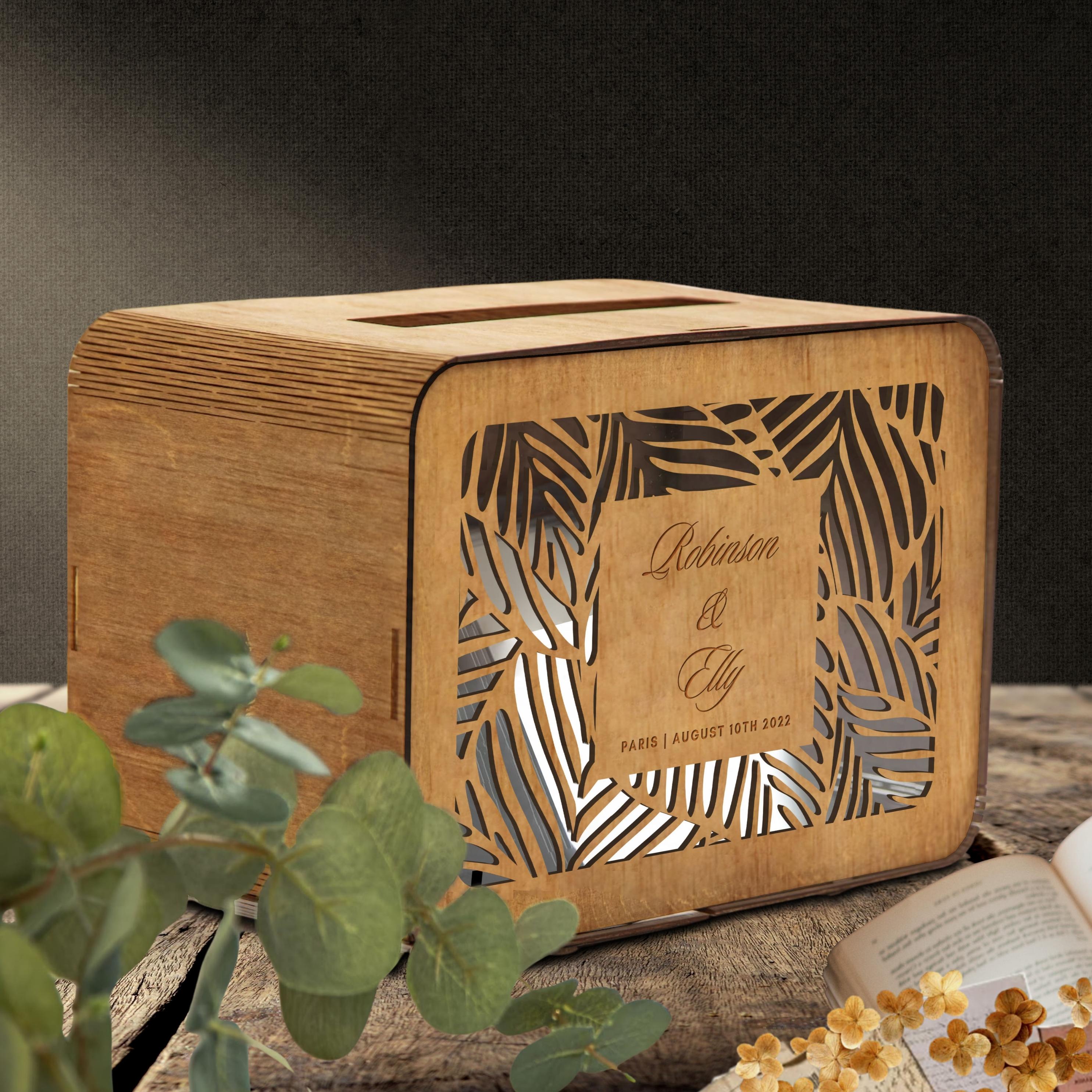 Custom Made Laser Cut & Engraved Plywood Wishing Well Box, Personalised ...