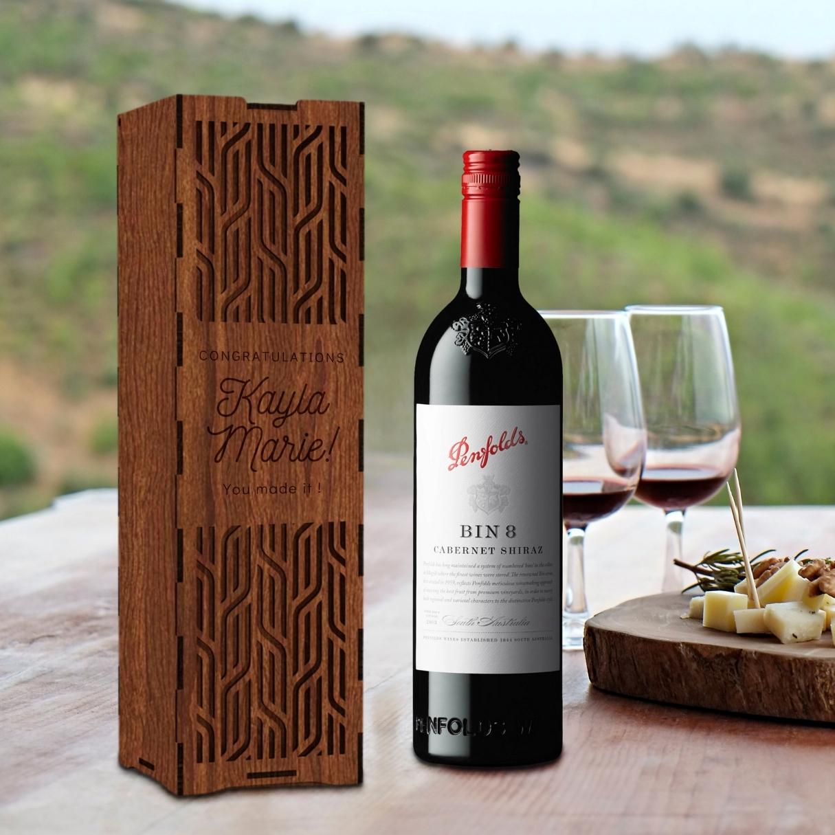 Custom Made Laser Cut & Engraved Wooden Decorative Wine Box ...