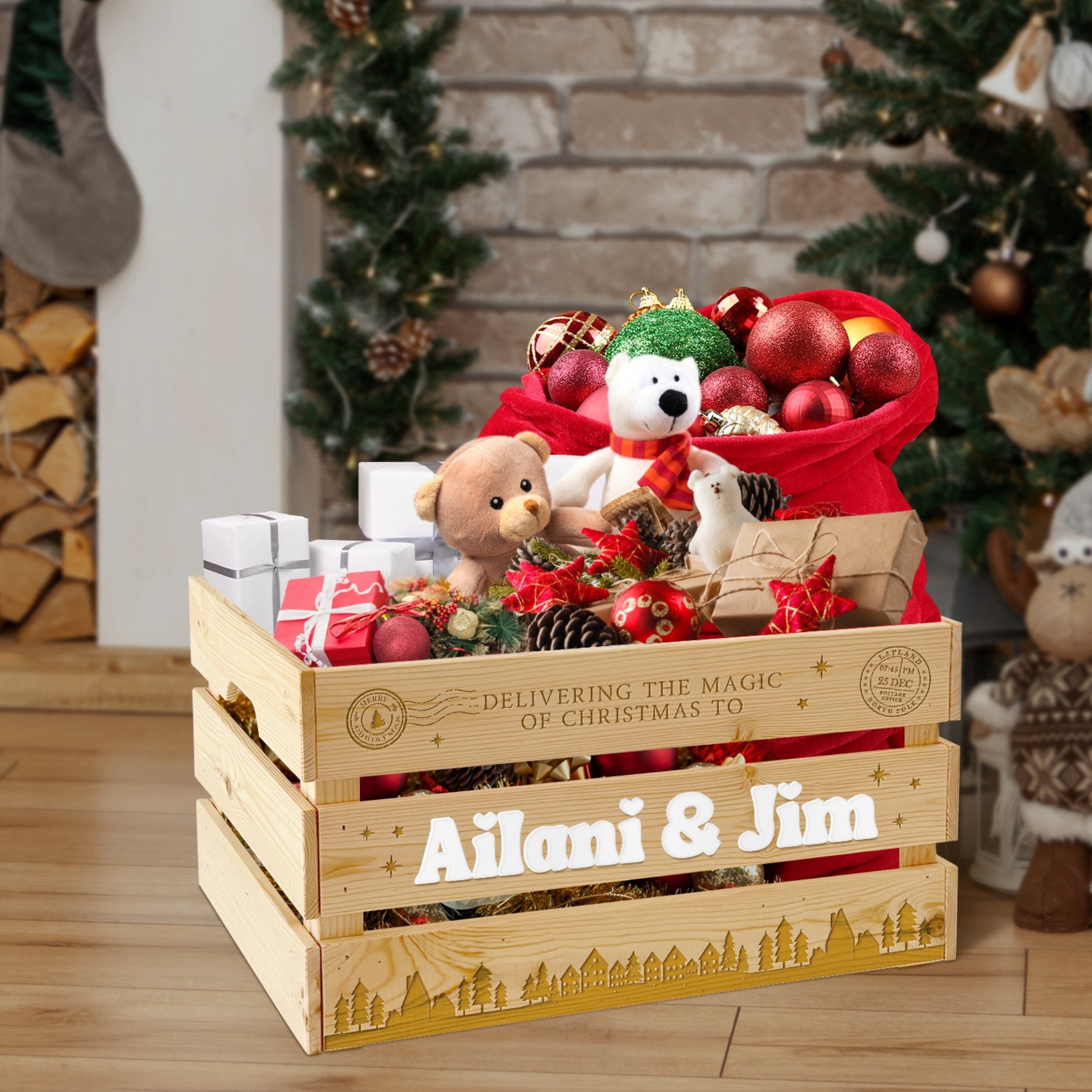 Personalised Christmas Gift Storage Custom Holiday Gift Boxes Organisers Yoonek Gifts