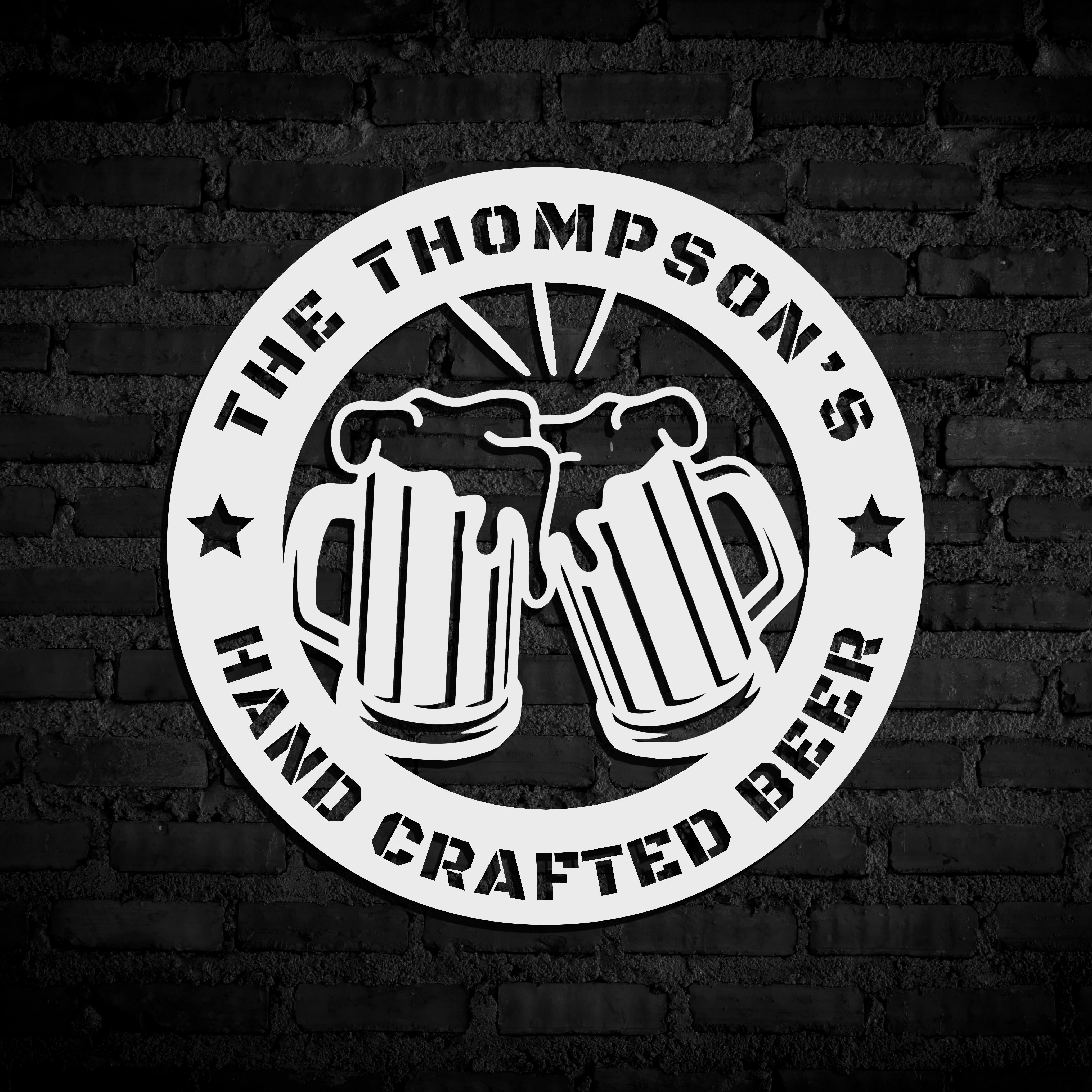 Custom Name Bar Hoop Sign, Personalised Wooden Handcrafted Beer Chill ...