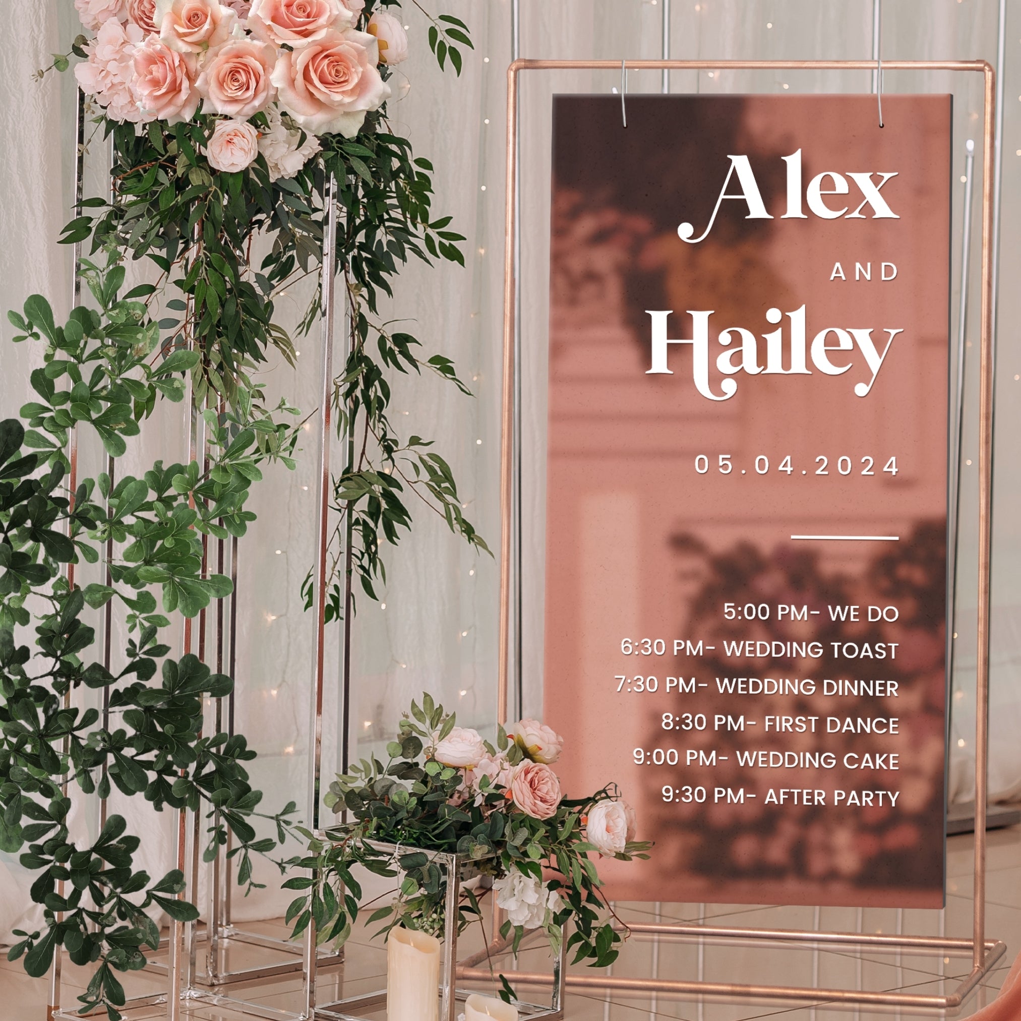 Personalised Couple Names Acrylic Reception Wedding Signage, Custom UV ...