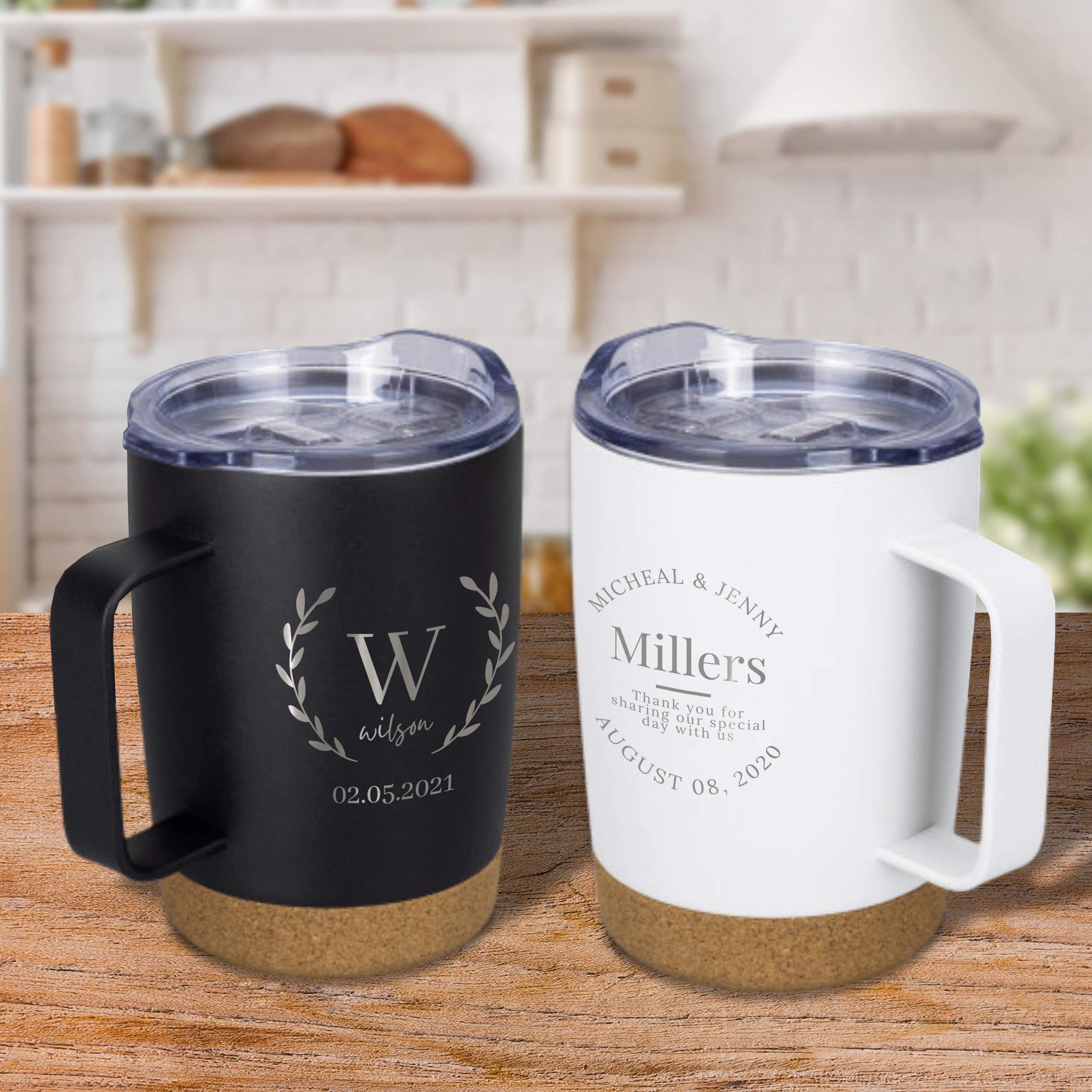 Personalised Stainless Steel Coffee Cup, Custom Engraved Insulated Tea ...