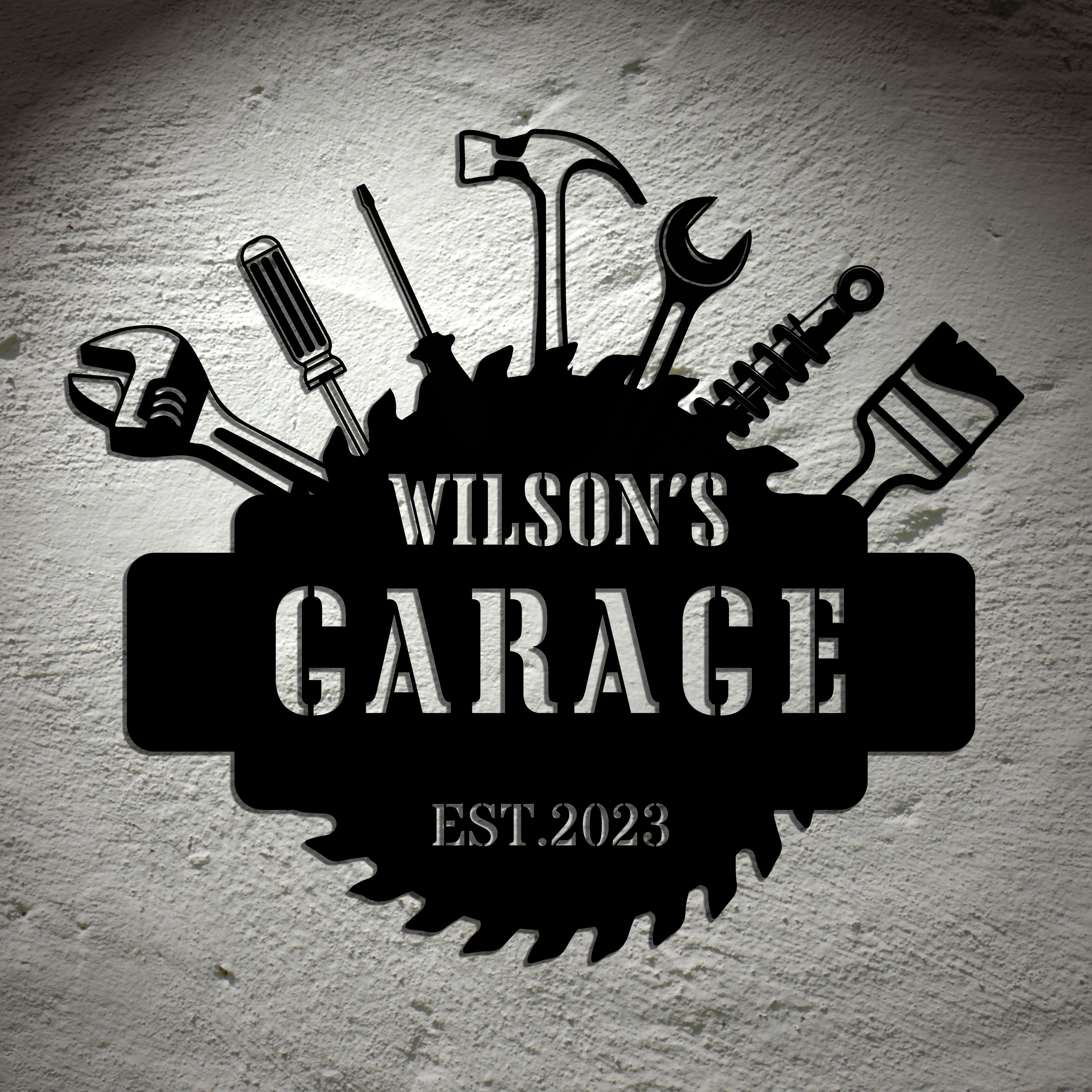 Personalised Garage Hoop, Custom Wooden Acrylic Wall Art, Stylish Home ...