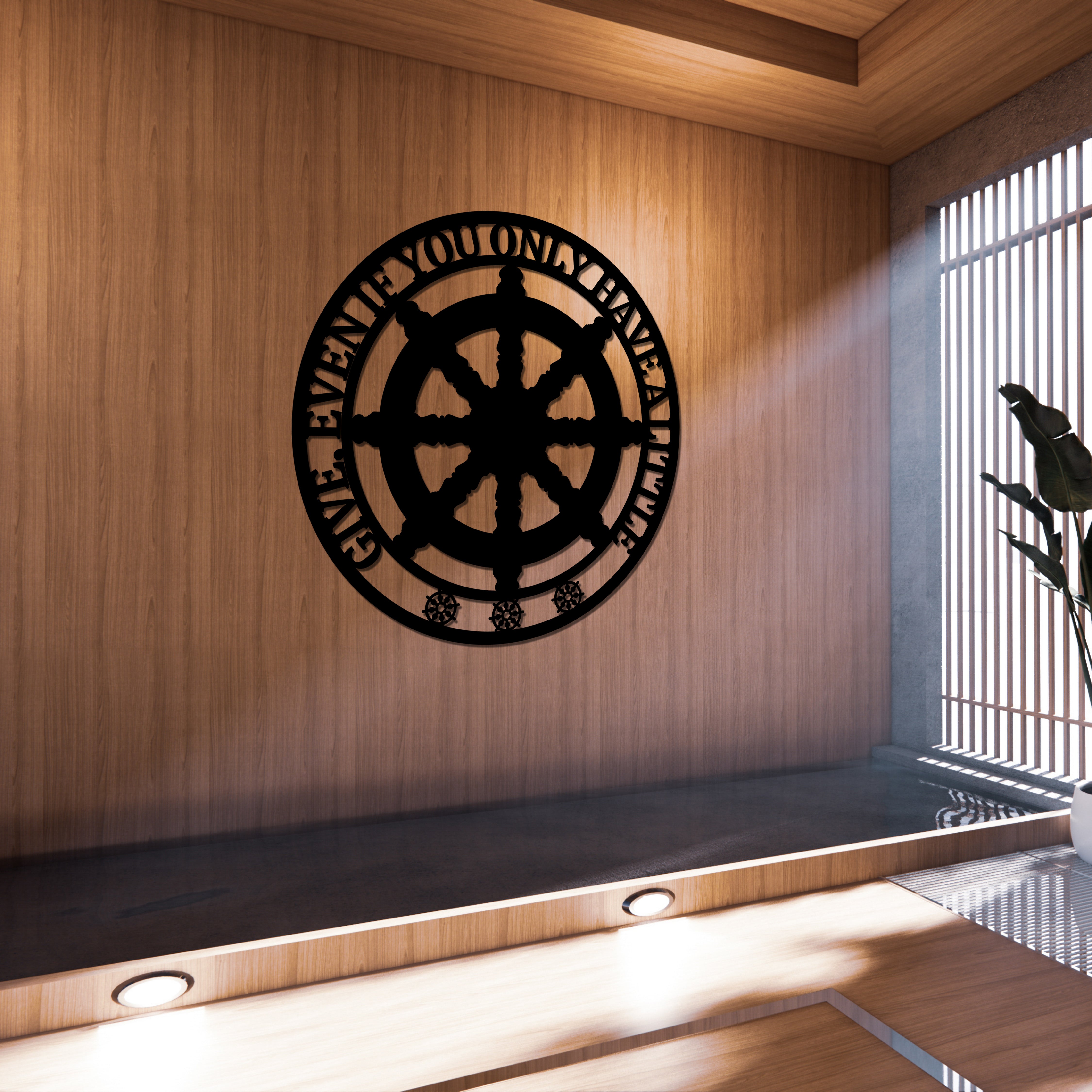 Personalised Buddha Quotes Wall Accent, Customised The Wheel of Samsara ...