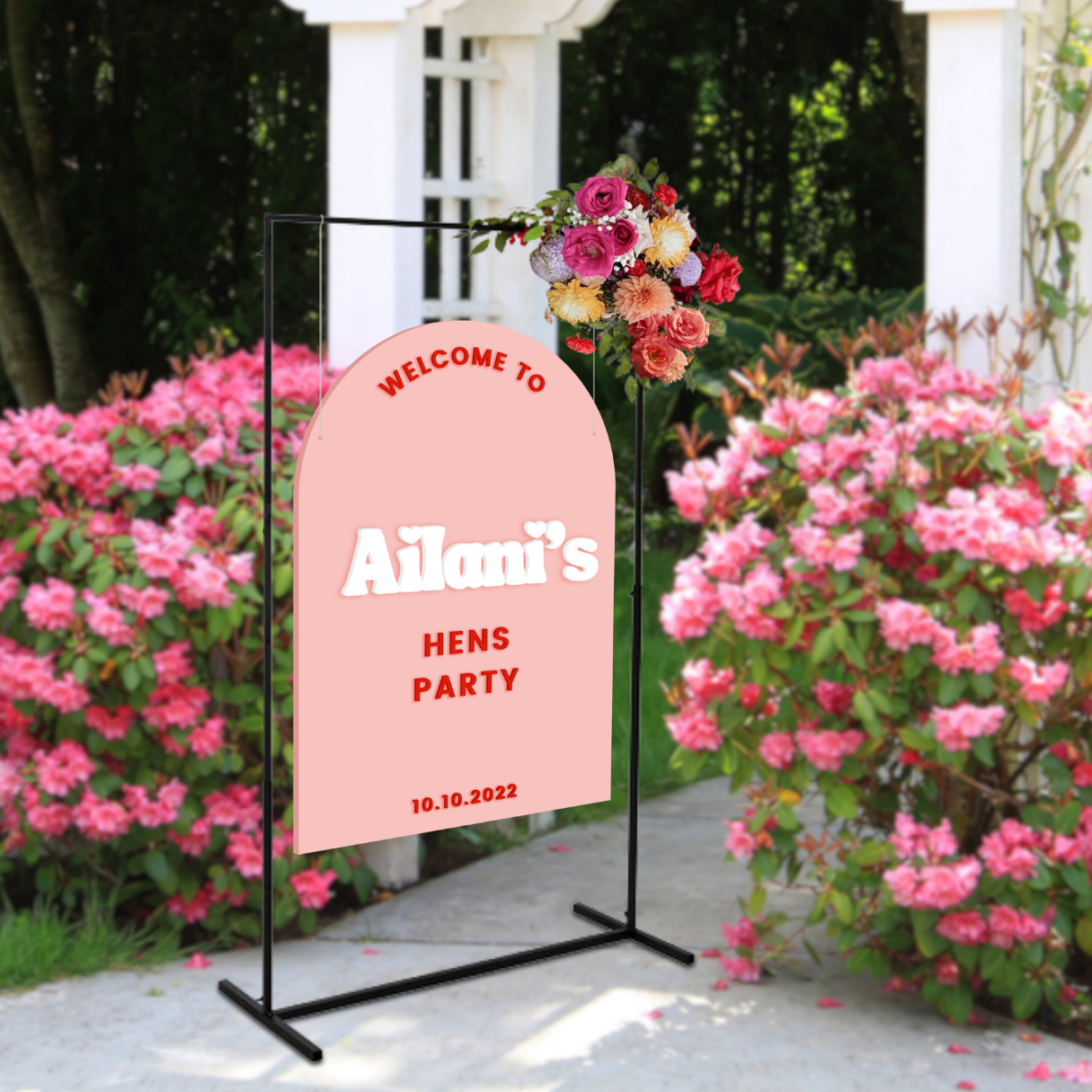 Custom Arch Double Acrylic Hens Party Welcome 3D Sign, Personalised ...
