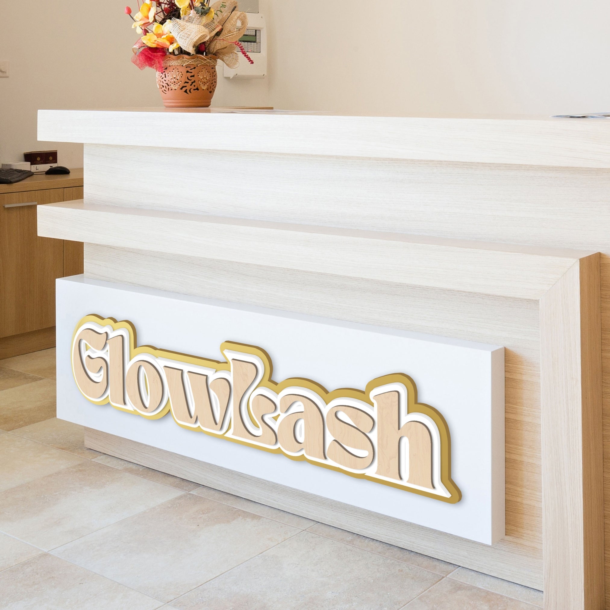 Custom Acrylic 3D Triple Layered Business Logo Sign, Personalised ...