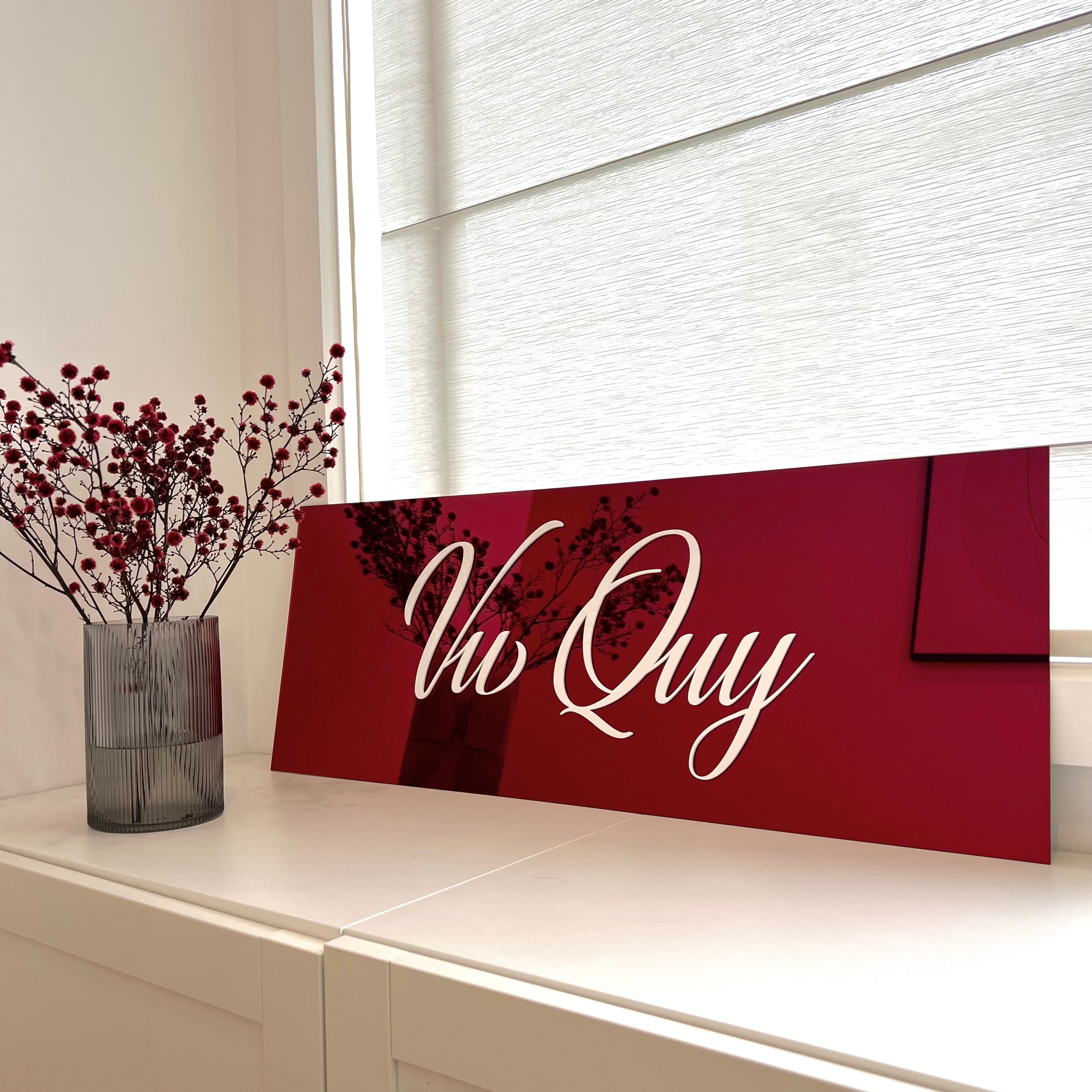 Custom Made Acrylic Mirror 3D Double Layer Vu Quy Sign, Personalised ...