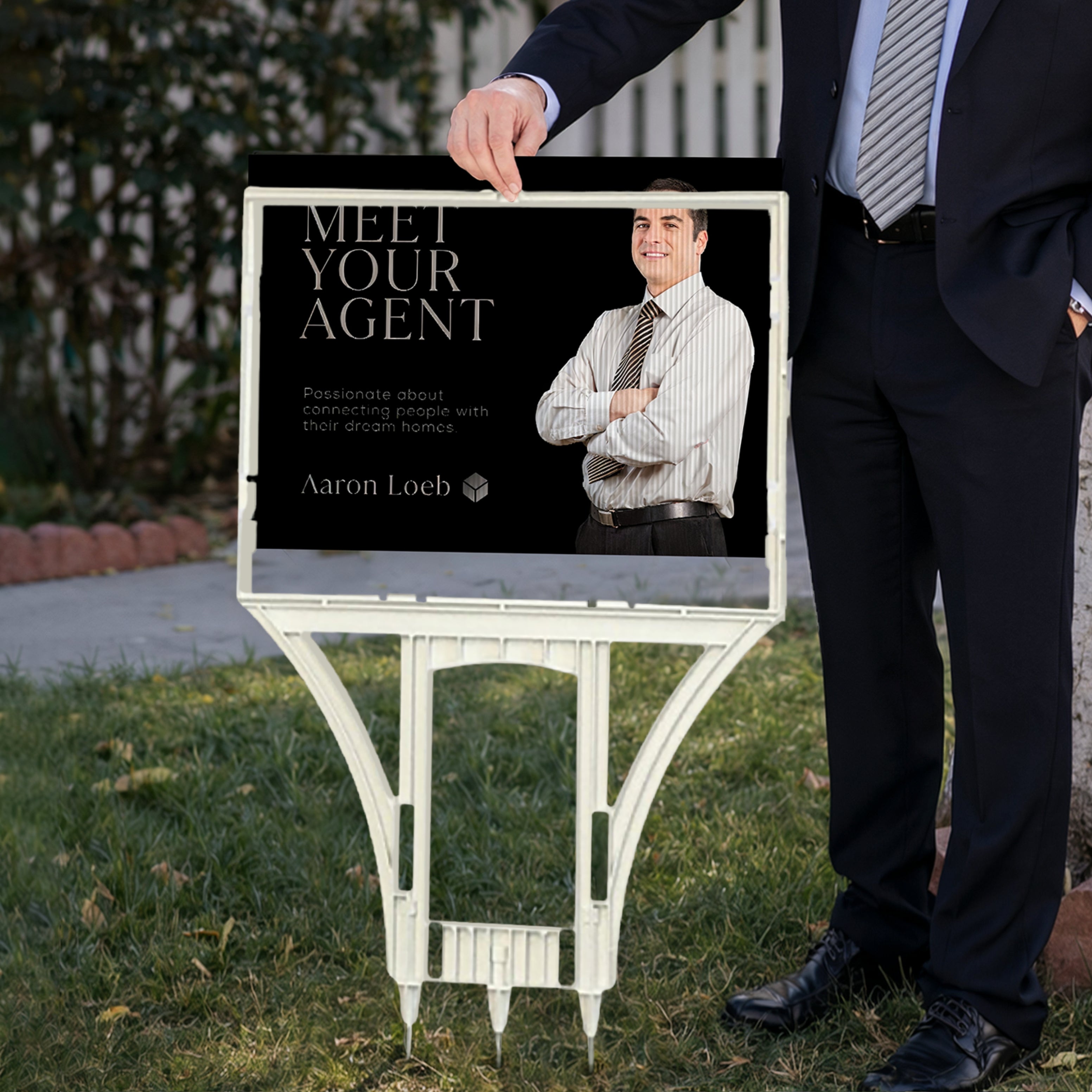 Real Estate Lawn Spike Sign & Custom Print Corflute Insert Board ...