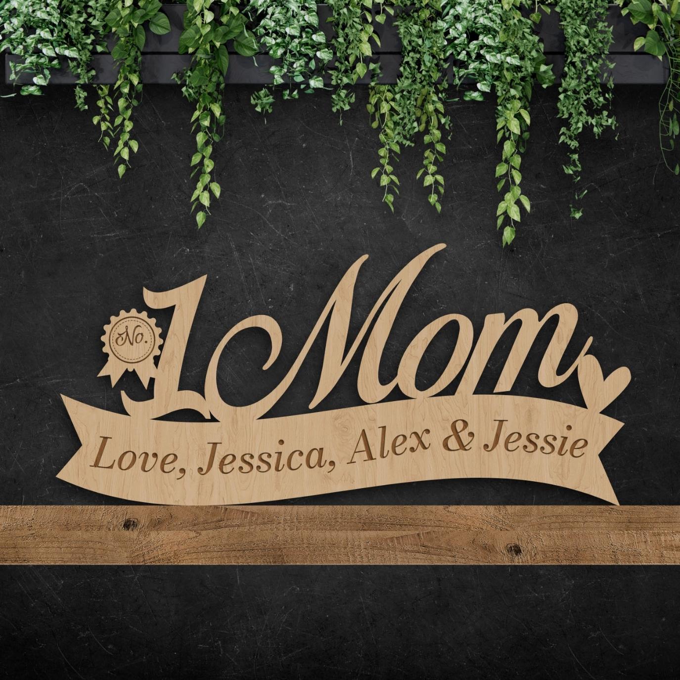 Custom Wooden/ Acrylic No. One Mom/ Grandma Sign, Happy Mother's Day ...