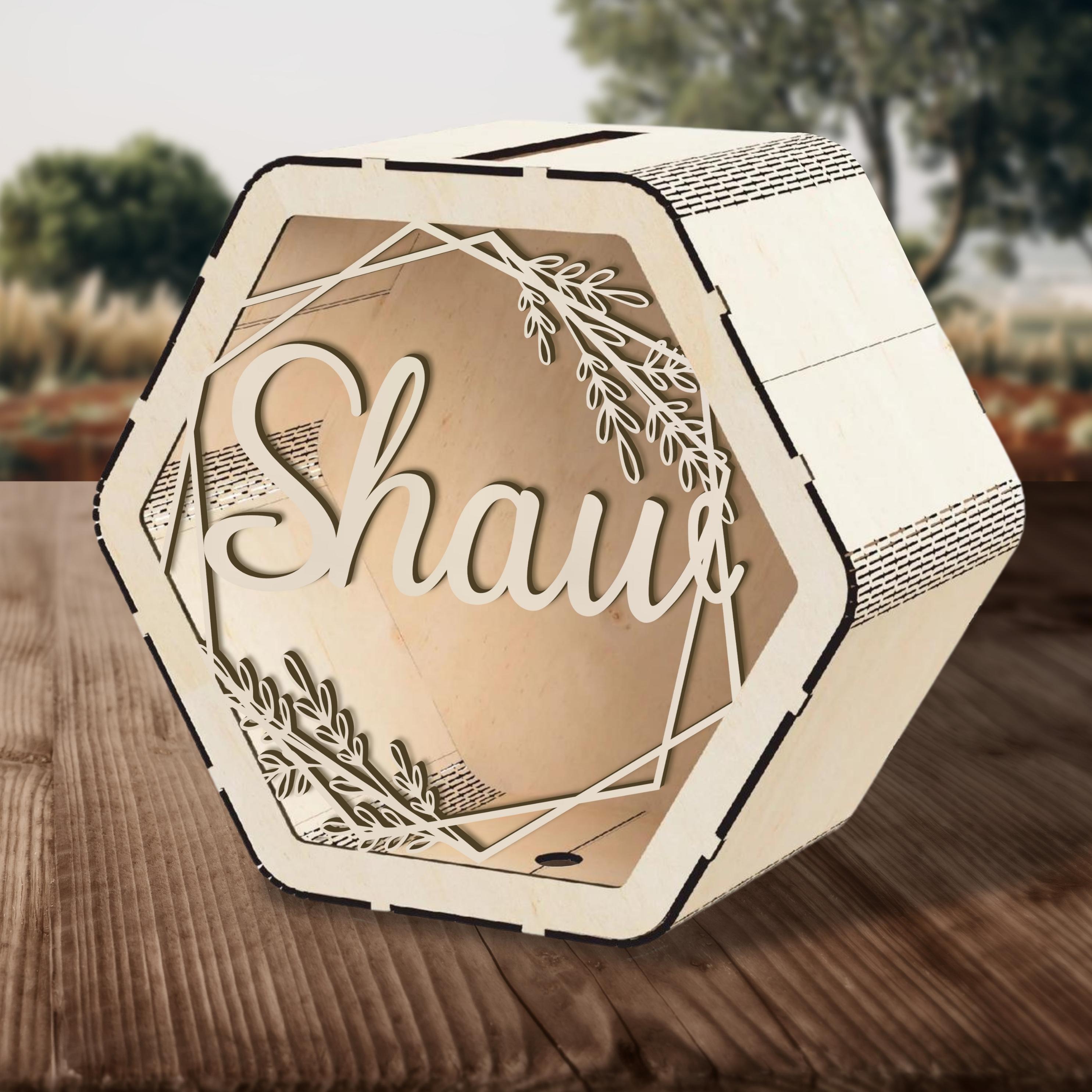 Custom Made Laser Cut Plywood Wishing Well Box, Personalised Name ...