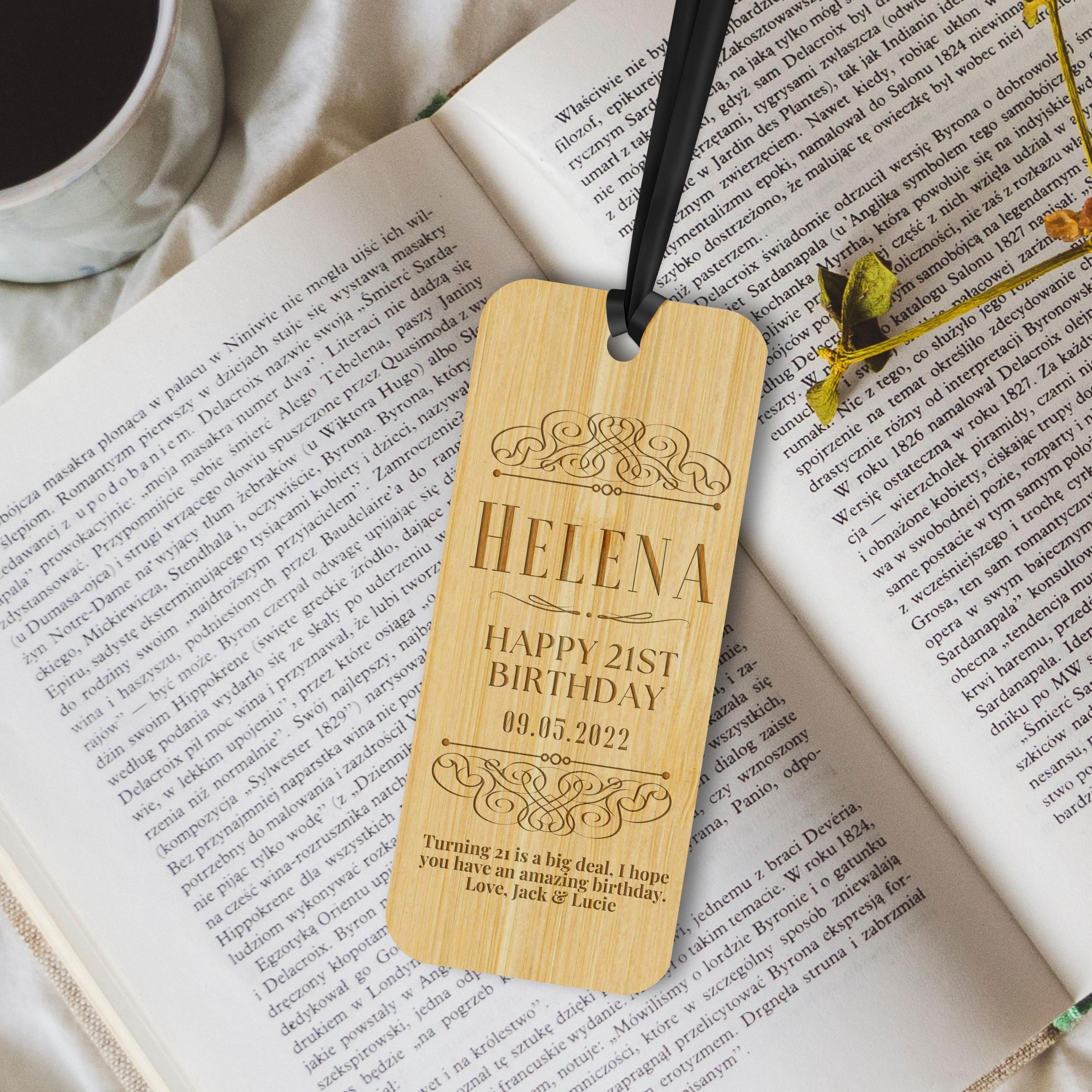 Personalised Wooden Bookmark, Custom Timber Teacher Bookmarks, Logo ...