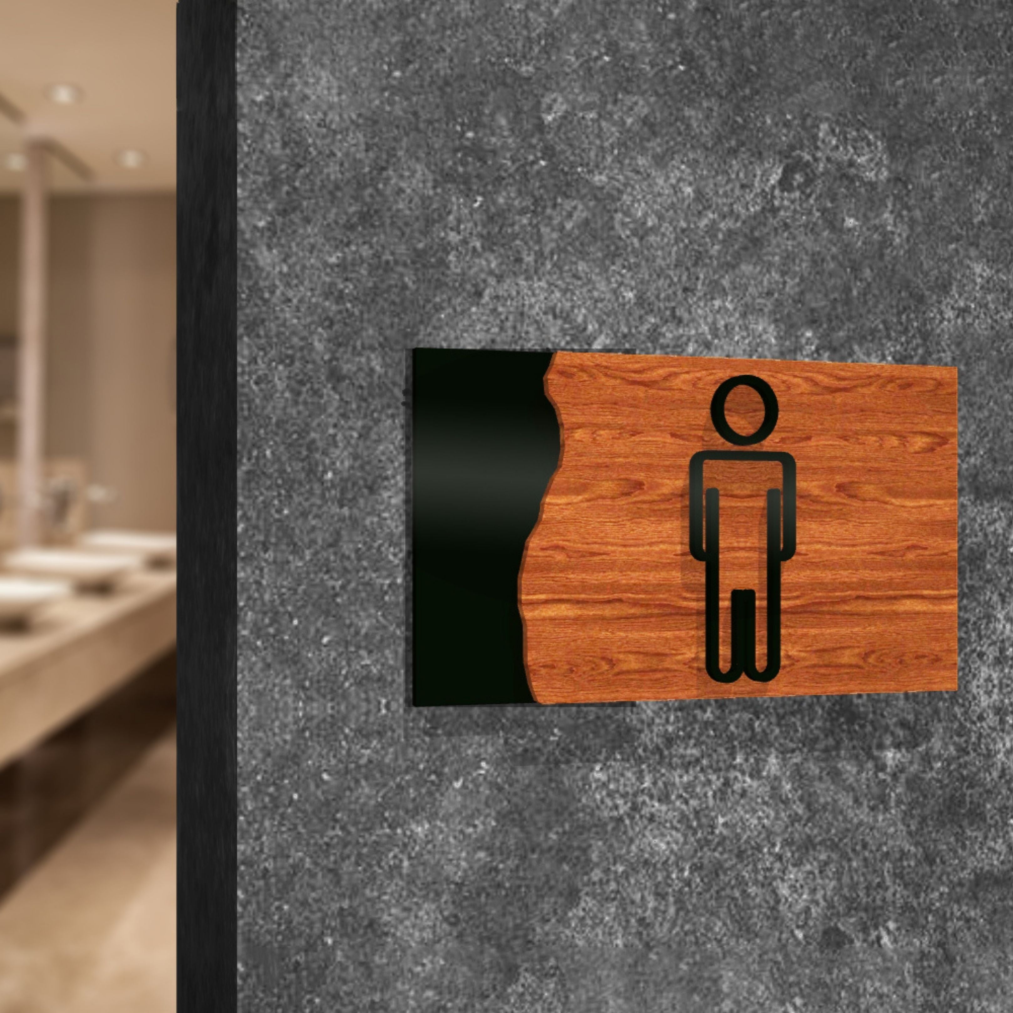 Personalised Three Layers Wooden & Acrylic Door Sign, Room Number ...