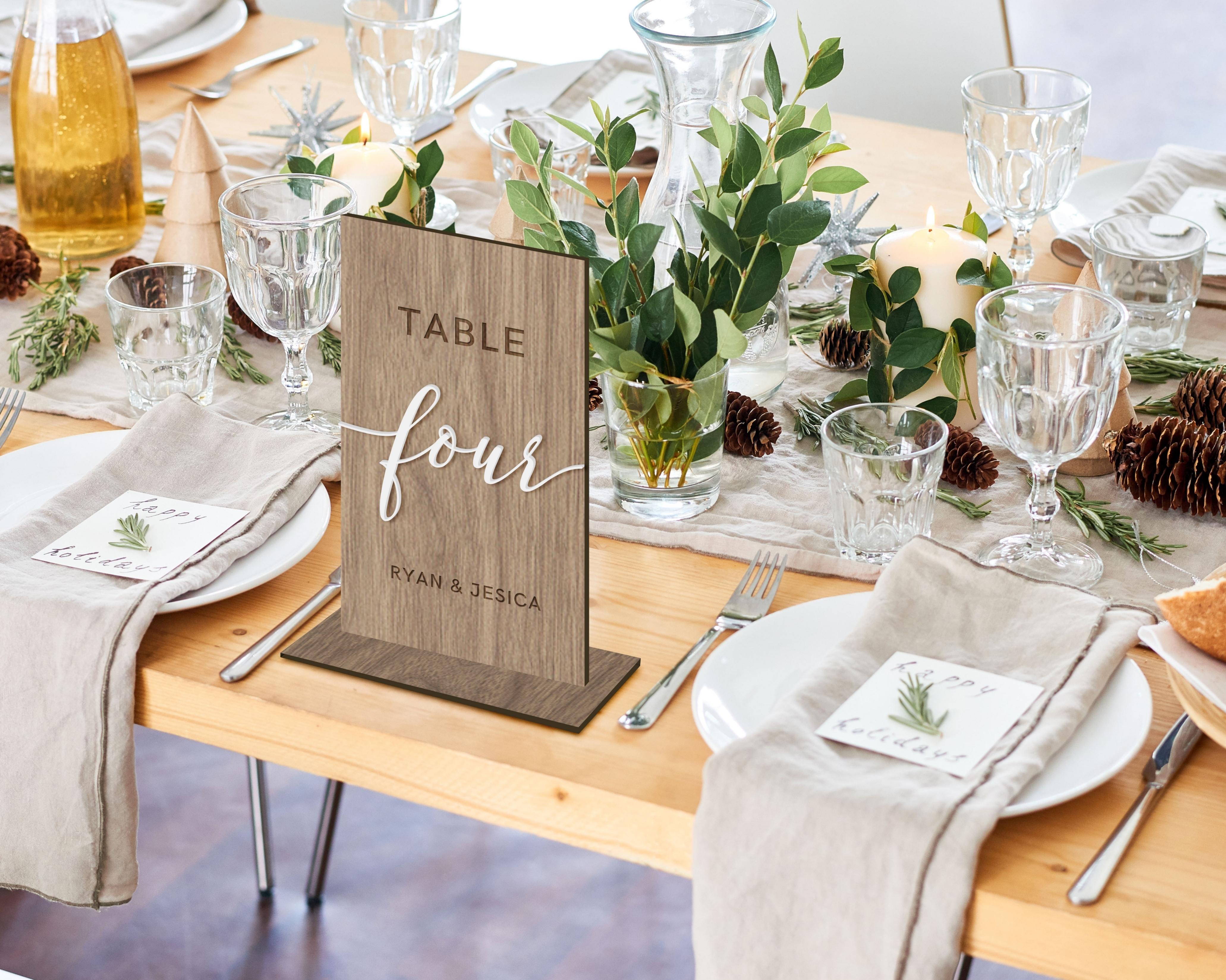 Personalised Engraving & 3D Raised Wooden Laminated Plywood Wedding ...