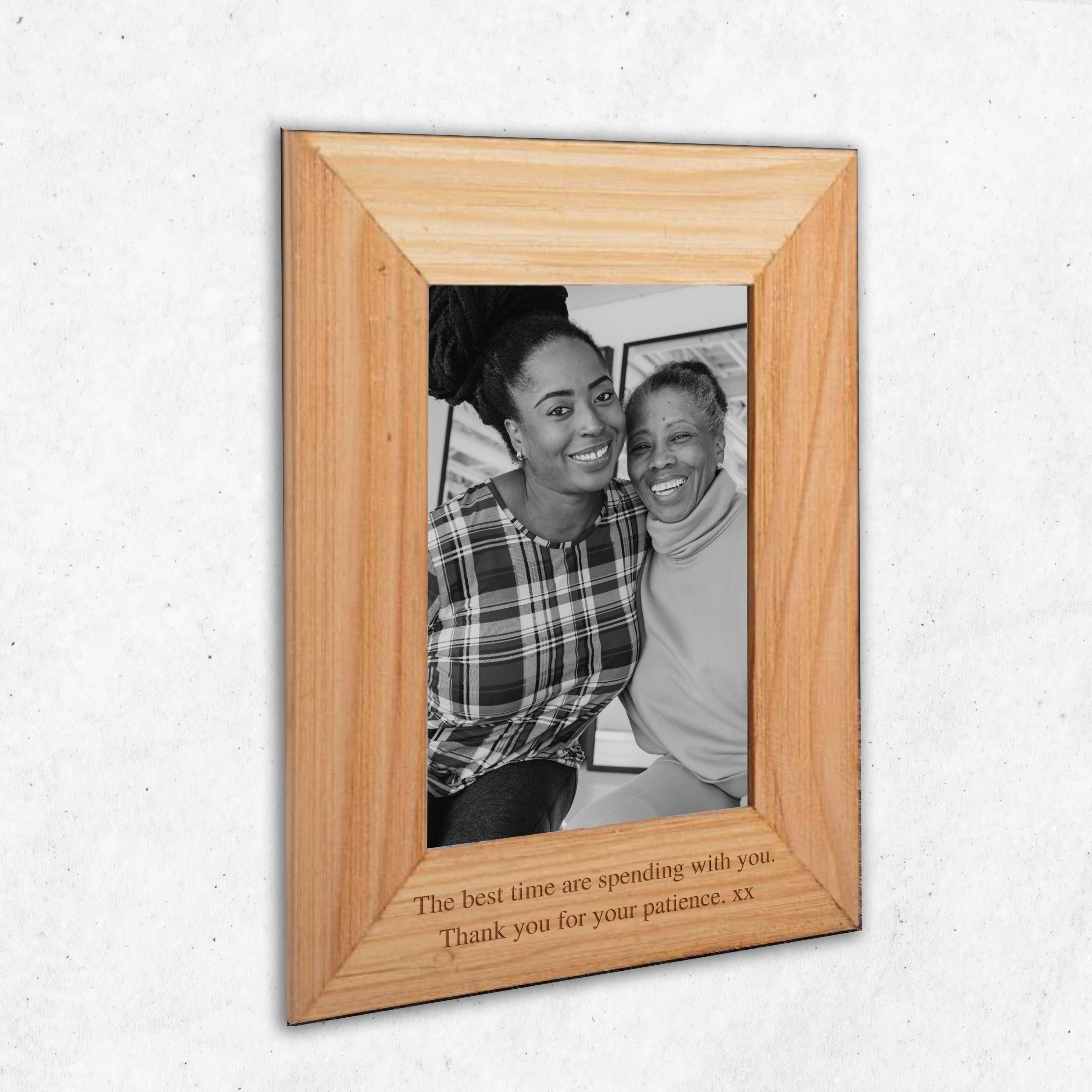 Personalised Wooden 5"x7" Photo Frame, Engraved Custom Picture Frames ...
