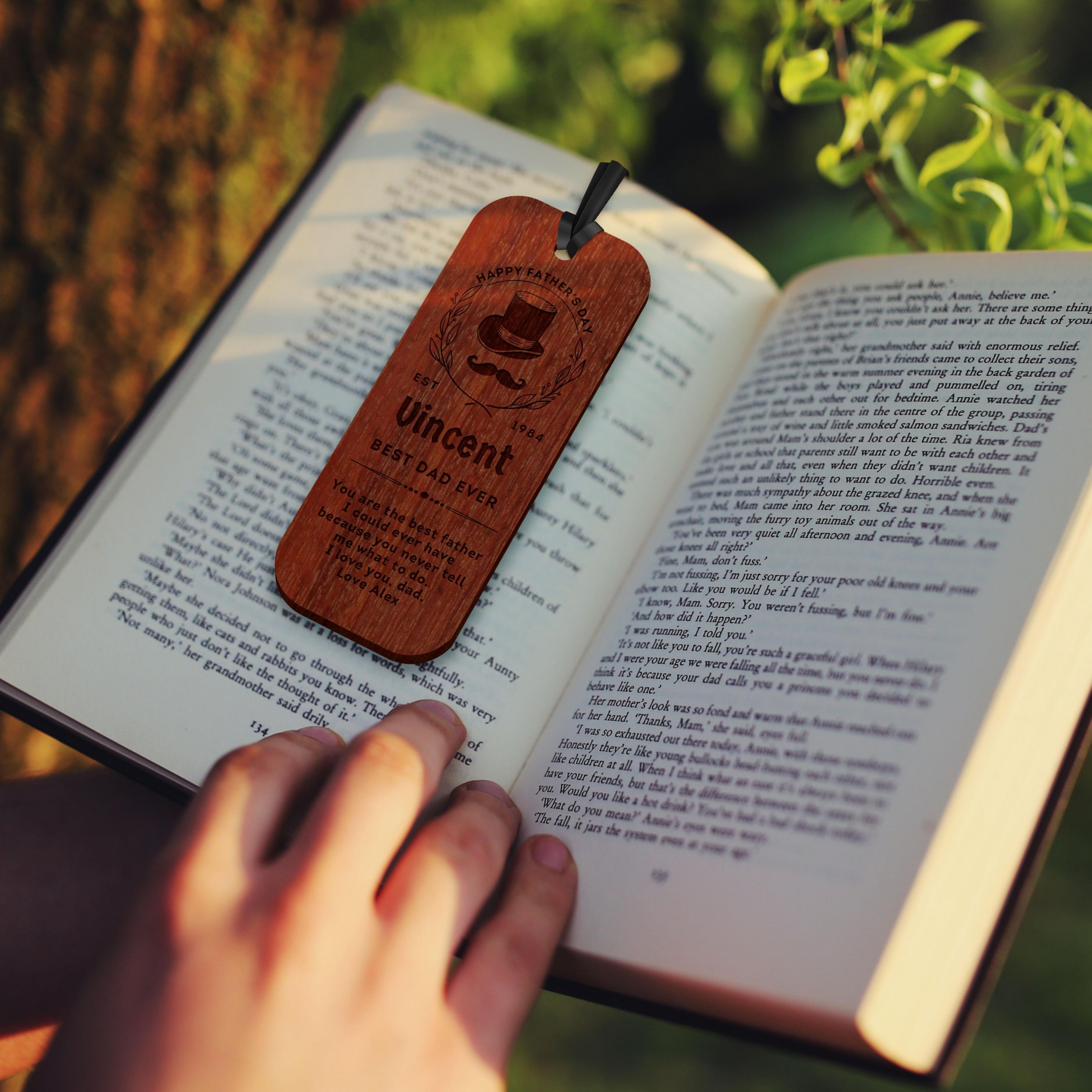 Personalised Wooden Bookmark, Custom Timber Teacher Bookmarks, Logo ...