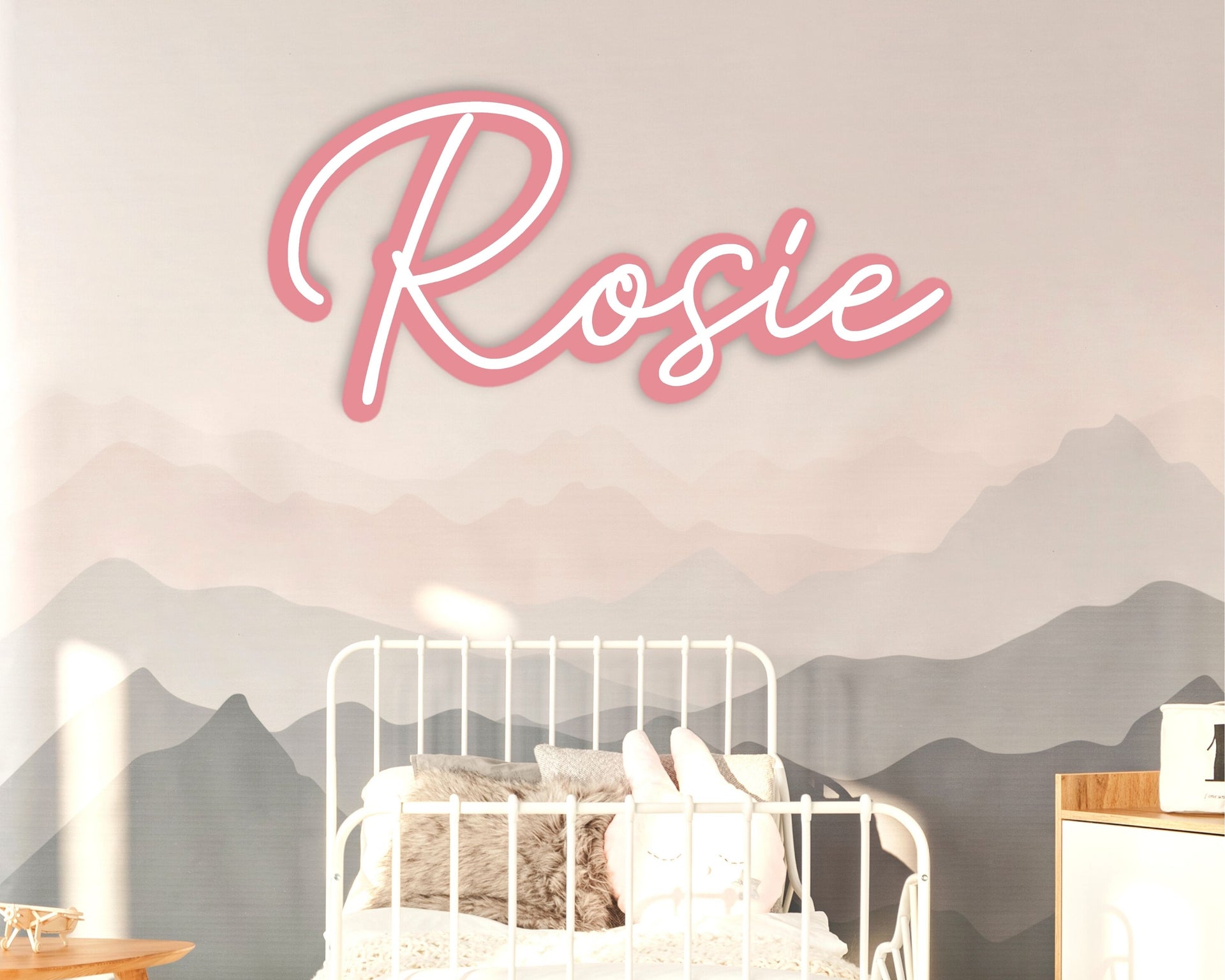 Custom Made Acrylic Mirror 3D Double Layer Script Name Sign ...