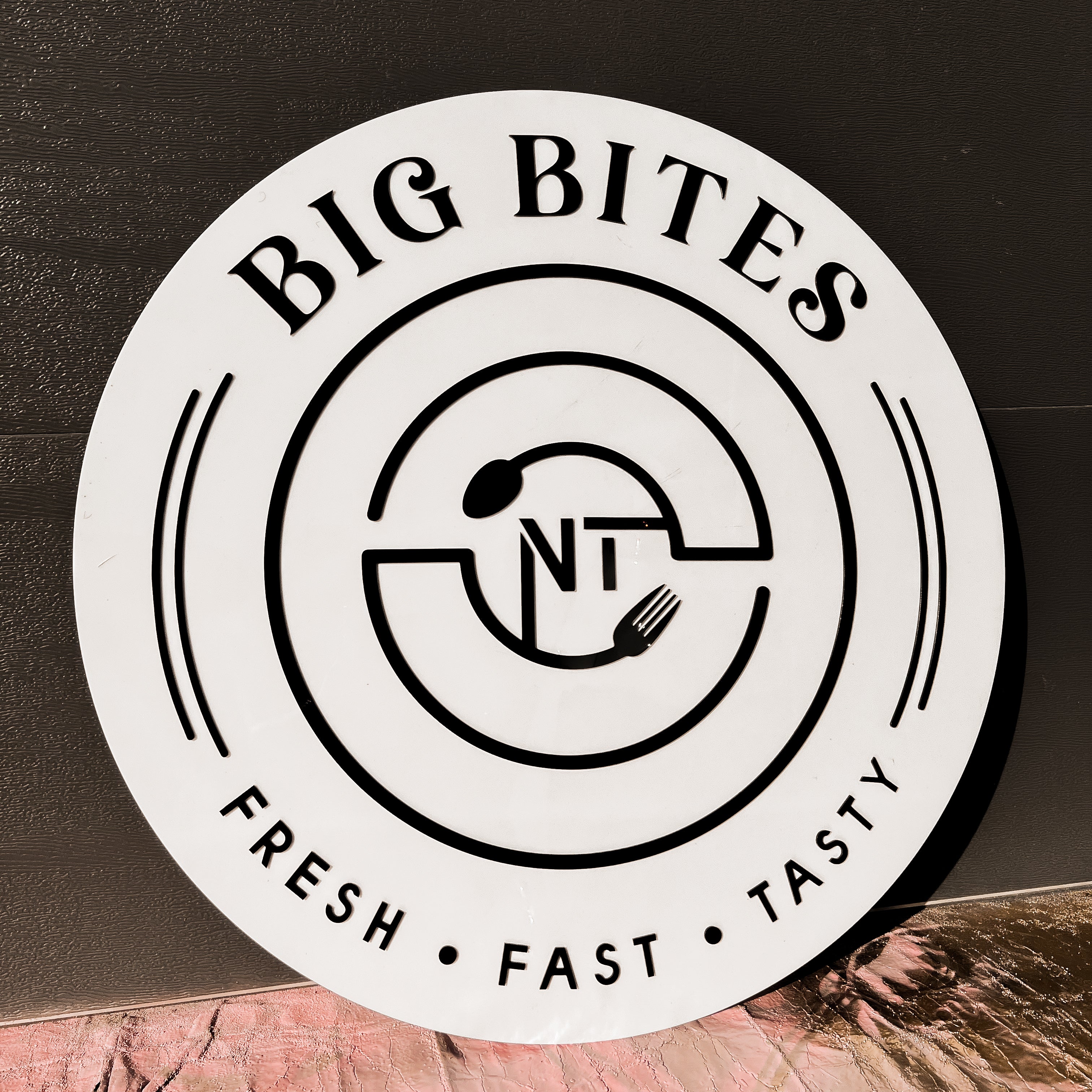 Custom Made Acrylic 3D Double Layer Business Round Sign on Wall/ Door ...