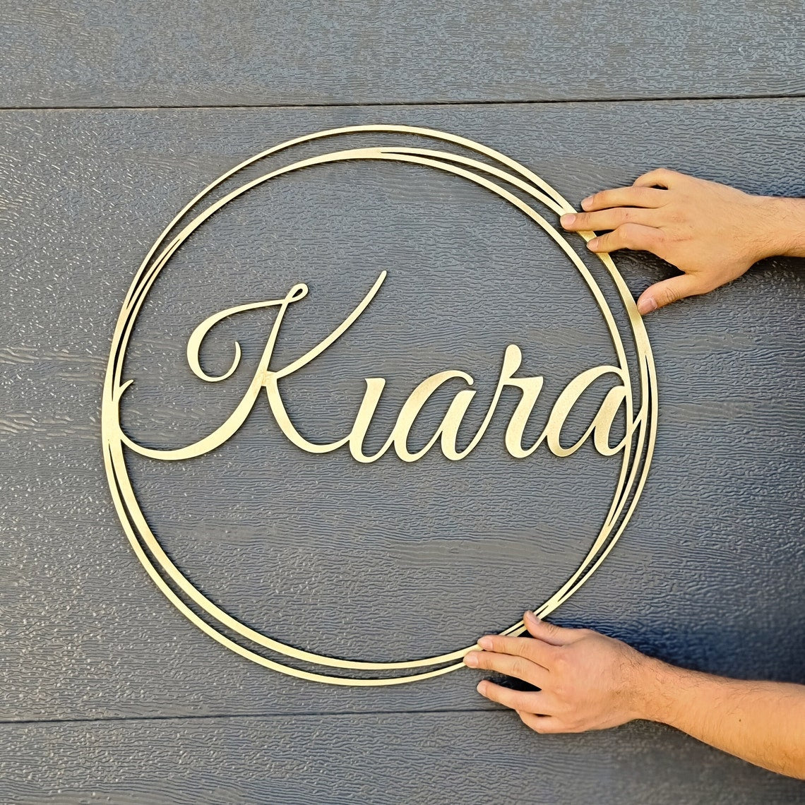 Personalised Wooden Personal Hoop Sign, Birthday / Kid Room Wall Decor ...
