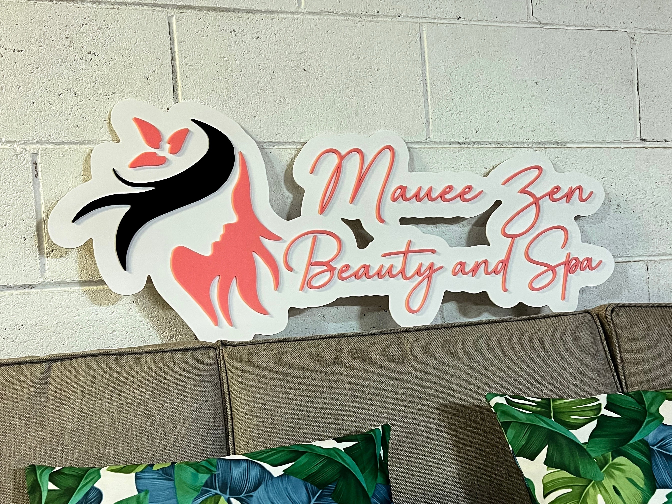 Custom 2 Rows Acrylic 3D Double Layered Business Logo Sign ...